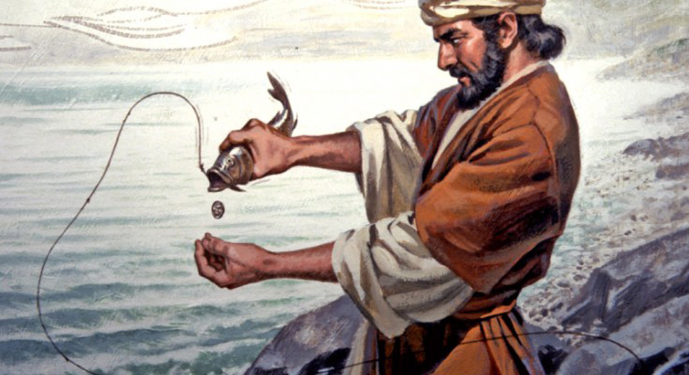 Peter-catches-fish-with-coin-in-mouth2 | God Reports